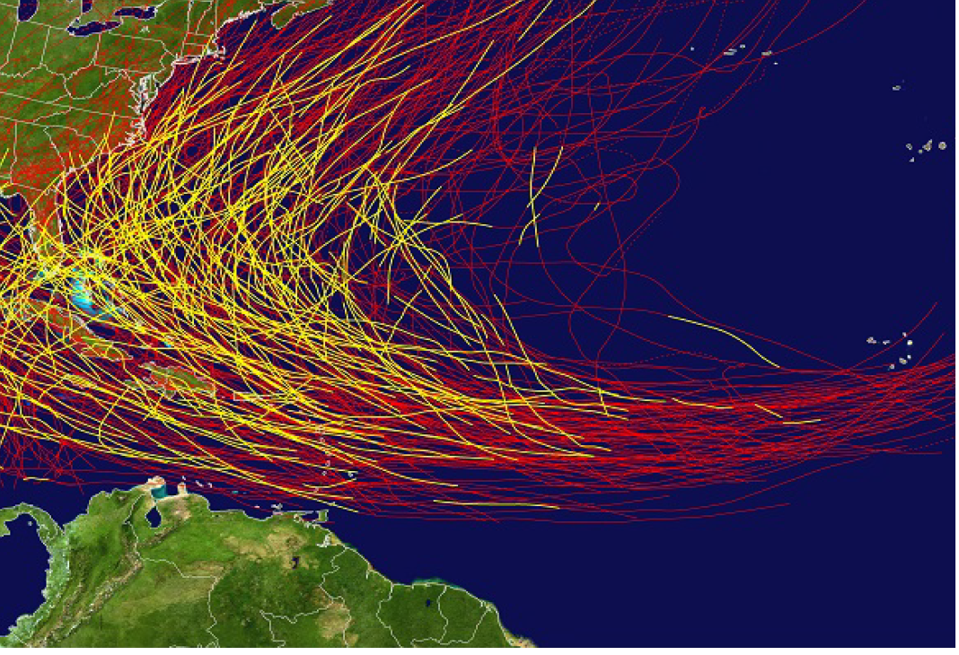 Hurricane-tracks – Ending Hurricanes and Reducing Global Warming